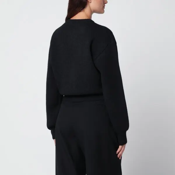 LEMAIRE Charcoal-colored Alpaca Blend Zip-up Sweater