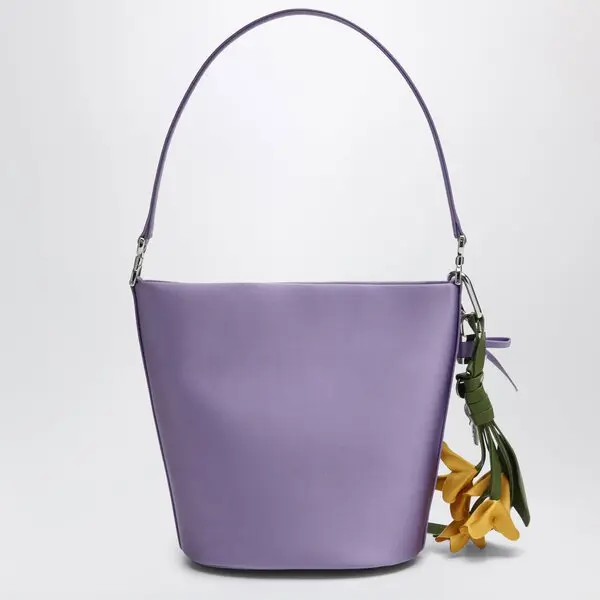 SELF-PORTRAIT Lilac Satin Bucket Bag