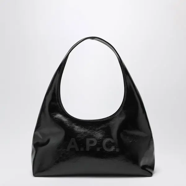 A.p.c. Baby Ninon Leather-effect Shoulder Bag - Black