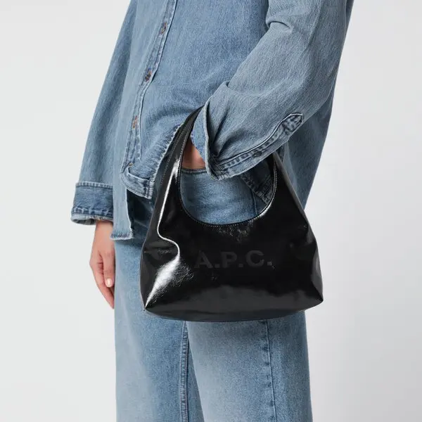 A.p.c. Baby Ninon Leather-effect Shoulder Bag - Black