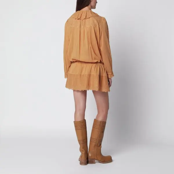 Isabel Marant Étoile Lenora Caramel-colored Cotton Dress
