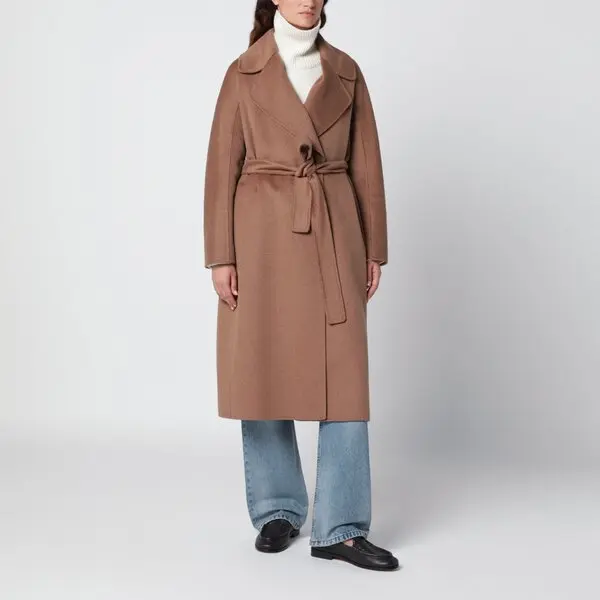 Max Mara Camel-colored Wool And Cashmere Midi Coat - Brown
