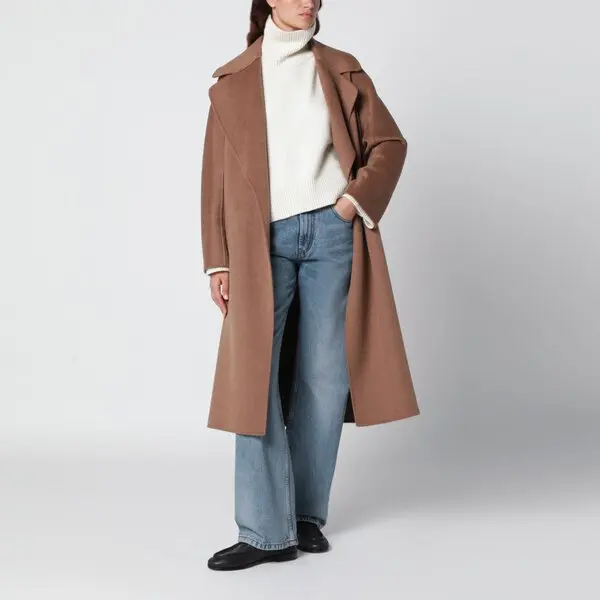 Max Mara Camel-colored Wool And Cashmere Midi Coat