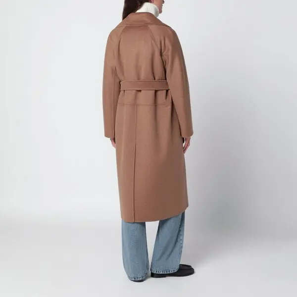 Max Mara Camel-colored Wool And Cashmere Midi Coat - Brown