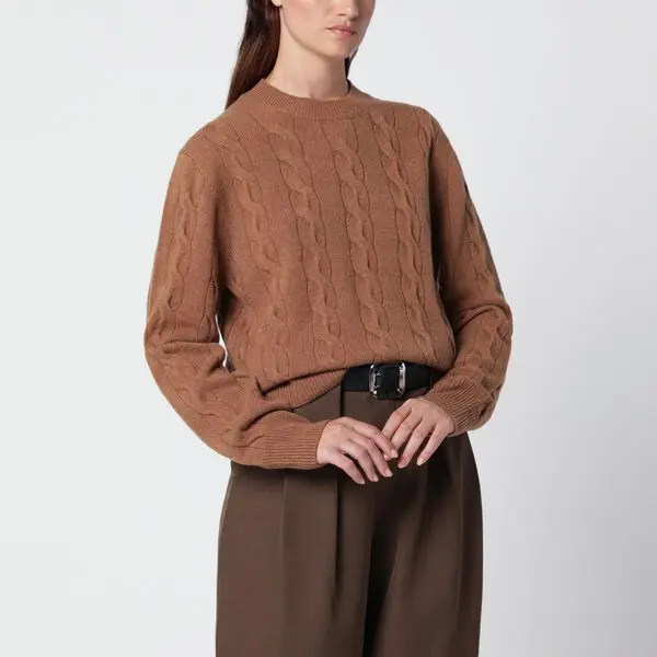 AMI Paris Camel Merino Wool Sweater