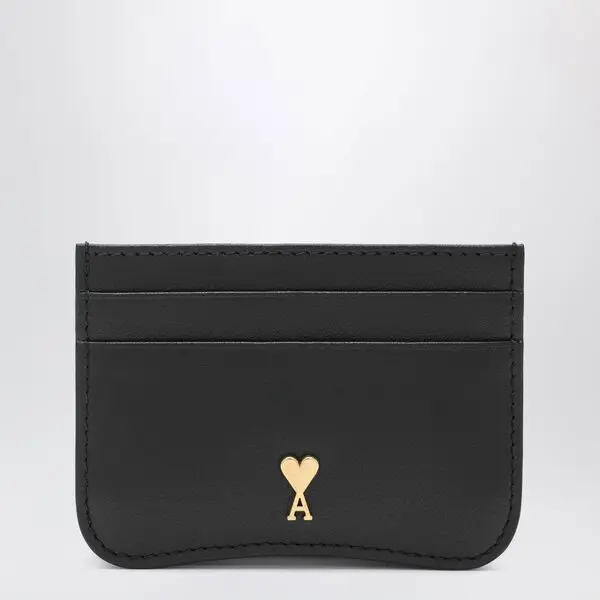 AMI Paris De Coeur Cardholder In Leather - Black