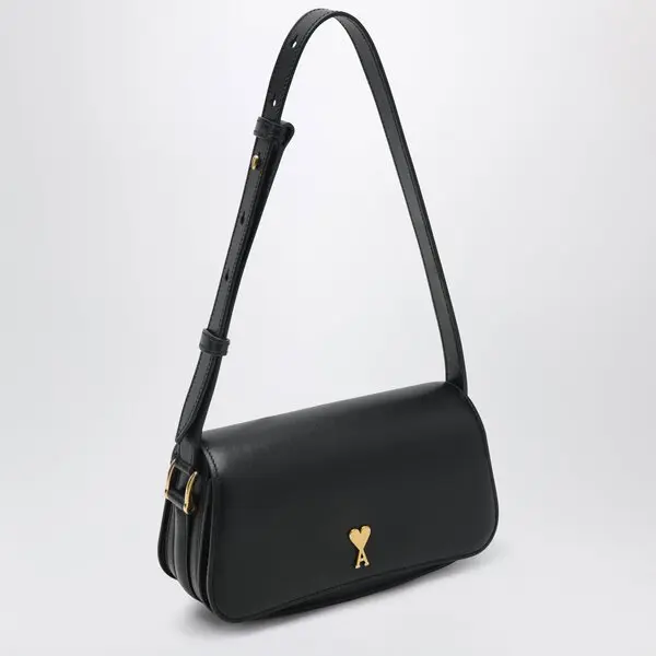 AMI Paris Paris Paris Leather Shoulder Bag