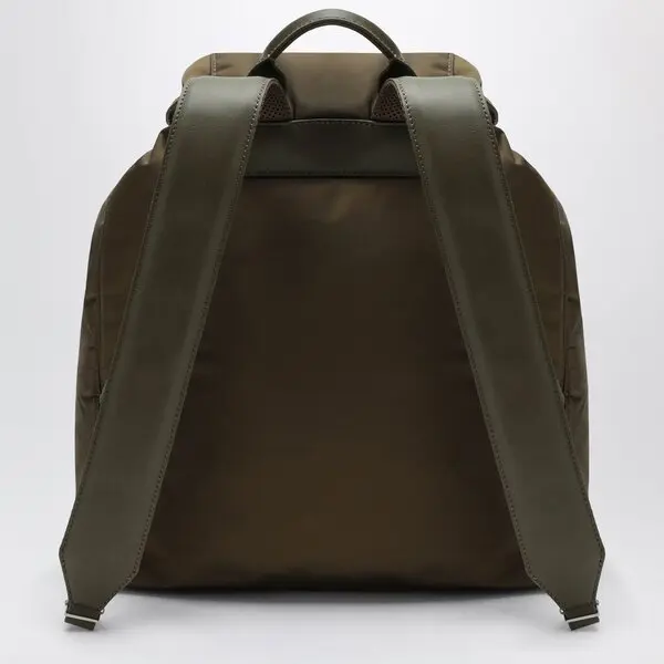 AMI Paris Marcel Truffle-colored Nylon Backpack