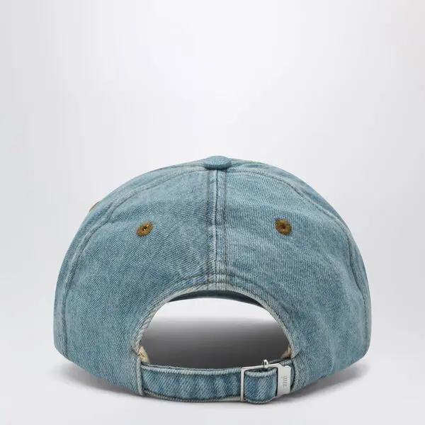 AMI Paris De Caur Cotton Denim Cap