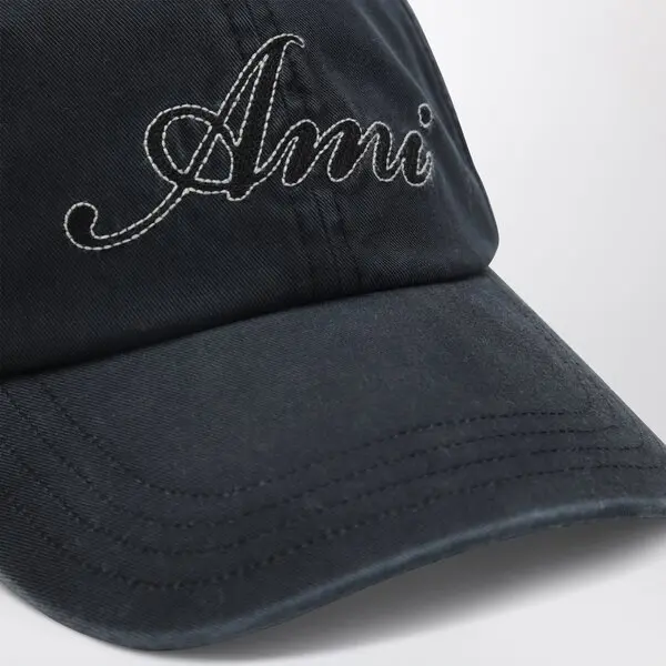 AMI Paris Faded Cotton Cap