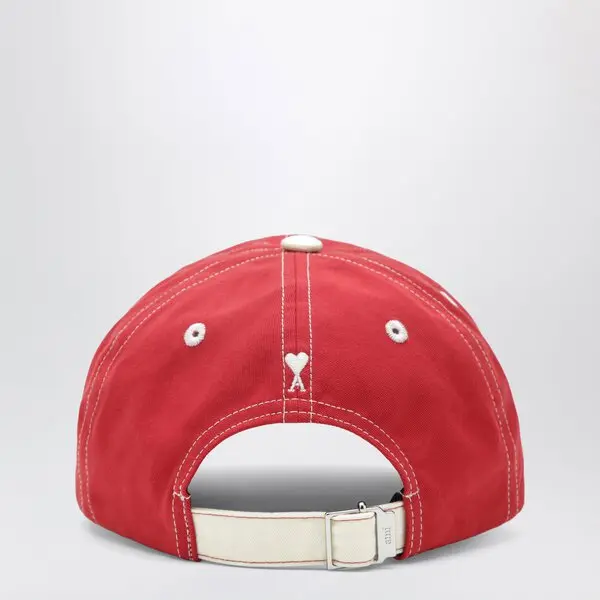 AMI Paris Signature Cap In And Ivory Cotton