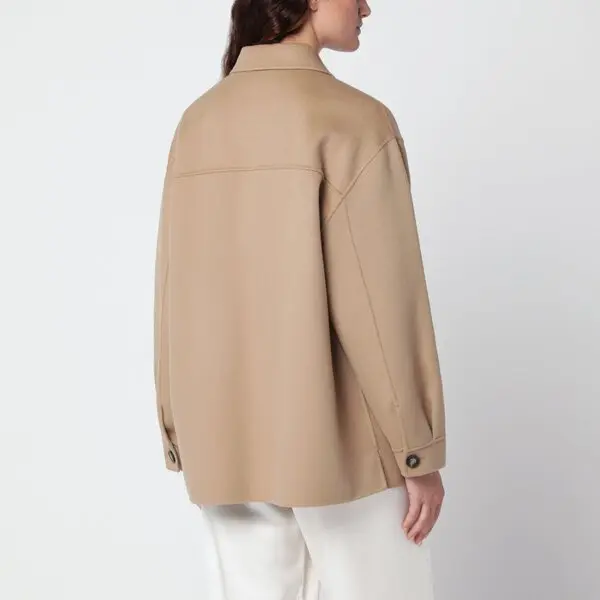 Max Mara Camel Wool Shirt Jacket