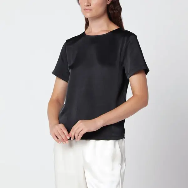 Max Mara Satin Crew Neck T-shirt