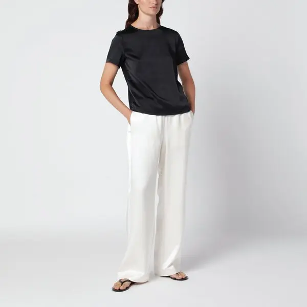 Max Mara Satin Crew Neck T-shirt
