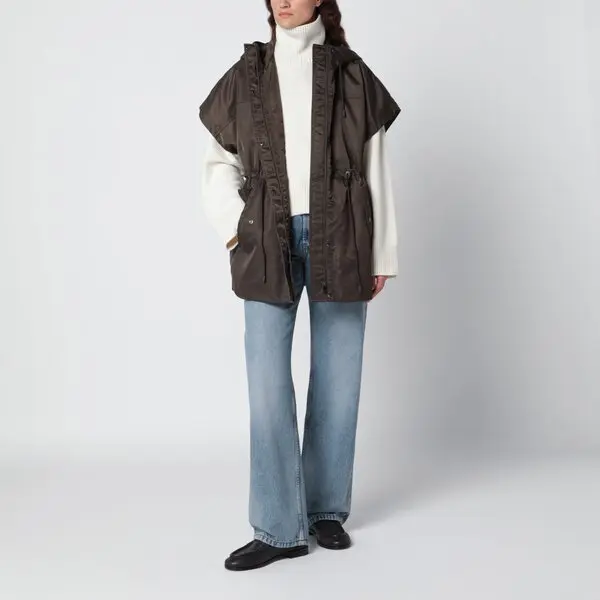 Max Mara Mud-proof Twill Padded Vest - Brown