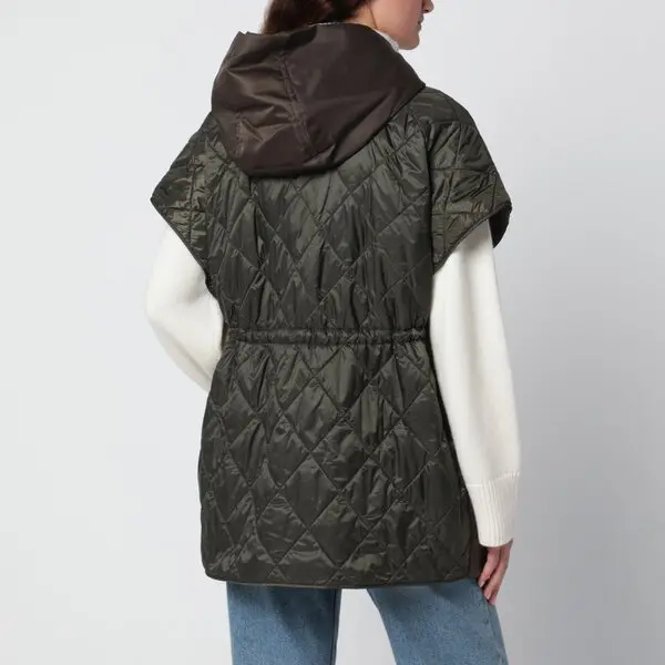 Max Mara Mud-proof Twill Padded Vest - Brown