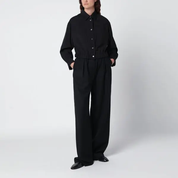 Max Mara Short Jacket In Virgin Wool - Black
