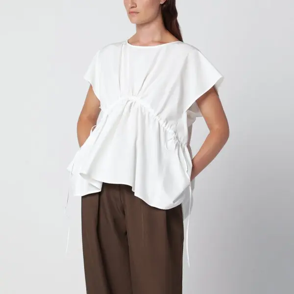 Max Mara Cotton Poplin Blouse - White