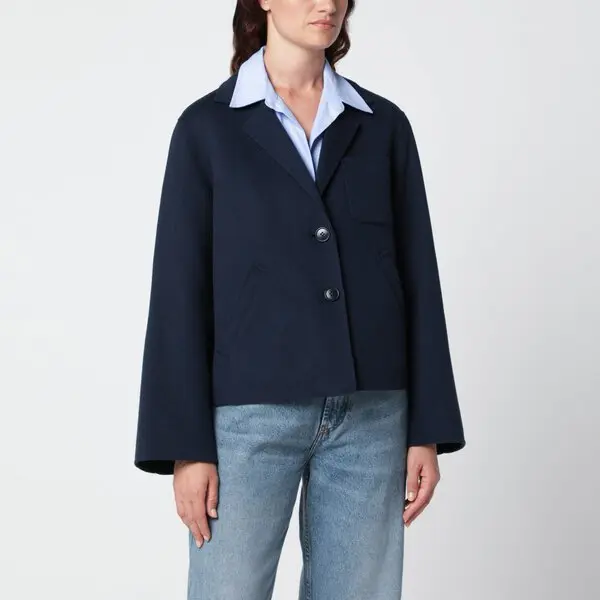 Max Mara Cropped Jacket In Wool-blend Cloth
