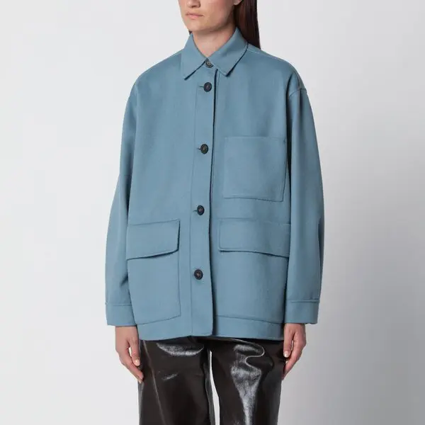 Max Mara Wool Shirt Jacket - Blue