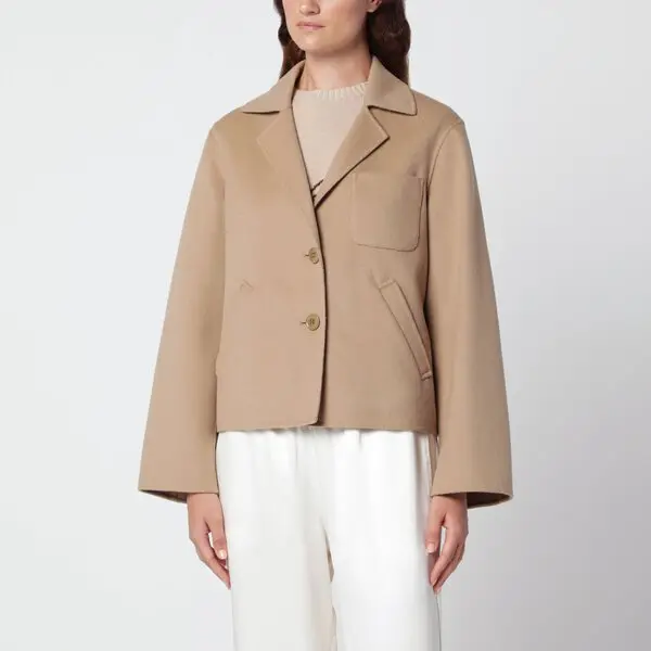 Max Mara Camel Wool Crop Jacket