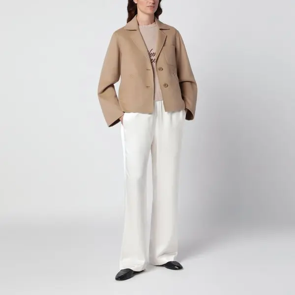 Max Mara Camel Wool Crop Jacket