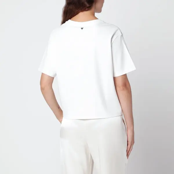 Max Mara Cotton T-shirt With Lace Embroidery