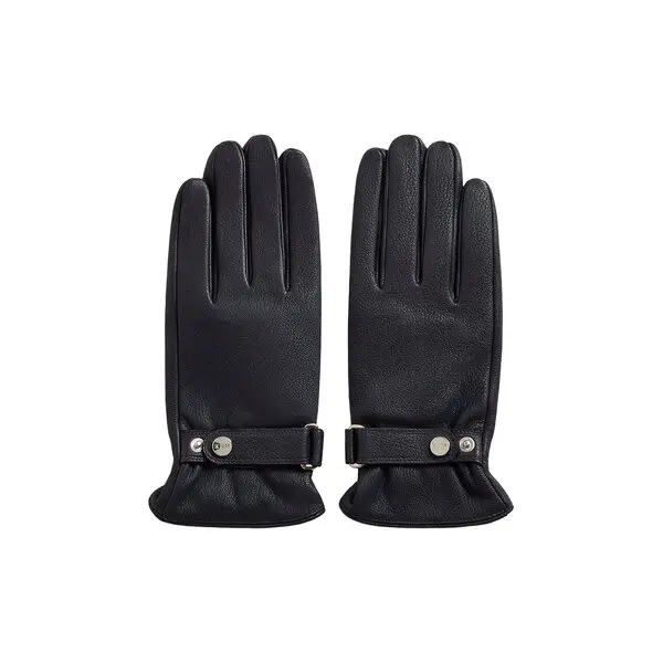 Kith Tumbled Leather Manhattan Gloves 'ink - Black