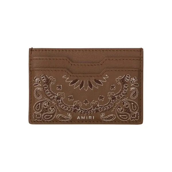 Amiri Bandana Card Holder 'oatmeal - Tan