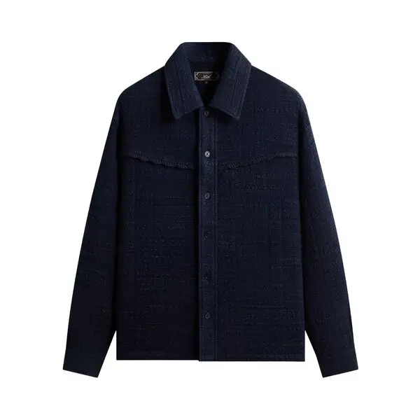Kith Patchwork Tweed Johnson Shirt 'nocturnal