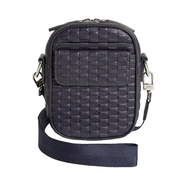 Kith Monogram Tumbled Leather Passenger K15 Bag 'ink - Black