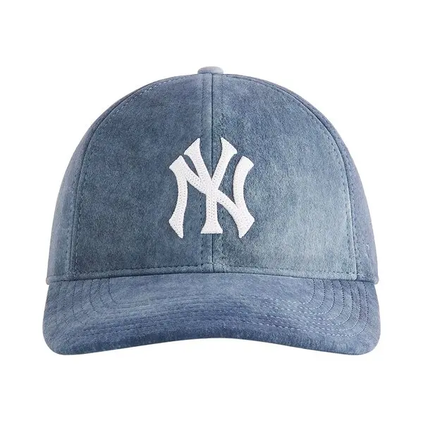 Kith X '47 For The New York Yankees Washed Suede Franchise Ls Cap 'torpedo - Blue