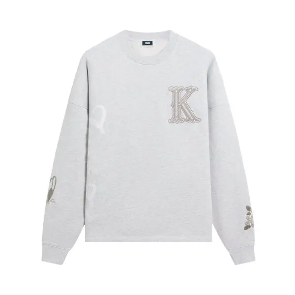 Kith Varsity Lawson Crewneck 'light Heather