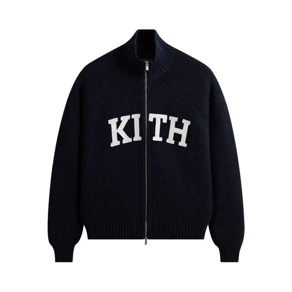 Kith Eric Zip Up Sweatshirt 'nocturnal - Blue