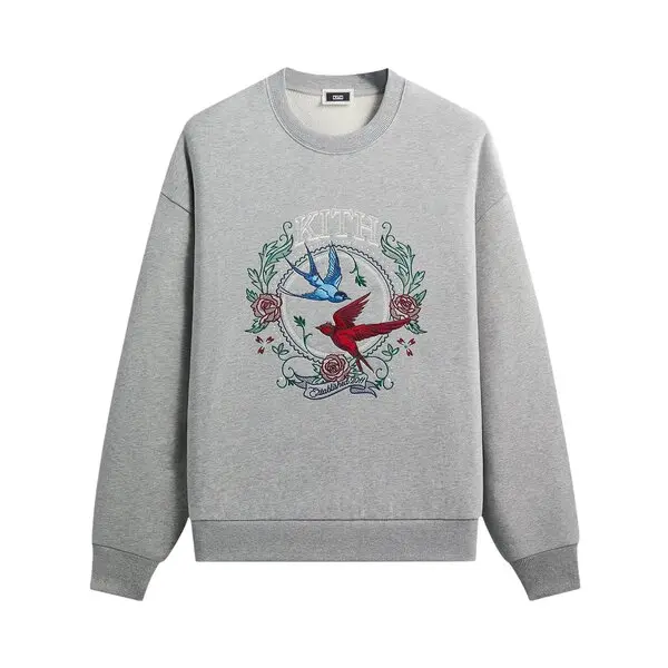 Kith Swallow Emblem Nelson Crewneck 'mid Heather