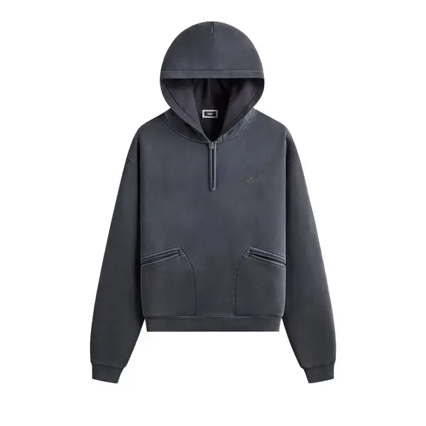 Kith Wilder Quarter Zip Hoodie 'void - Grey