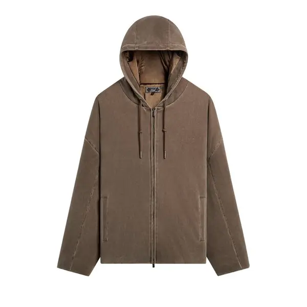 Kith Microsuede Puffed Jaysen Hoodie 'pecan