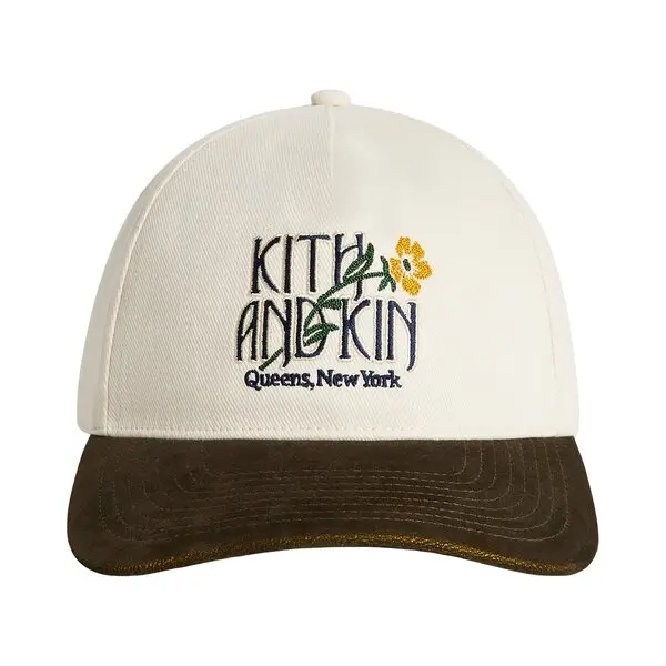 Kith Botanical Twill Bay Low Pinch Crown Cap 'sandrift - Cream