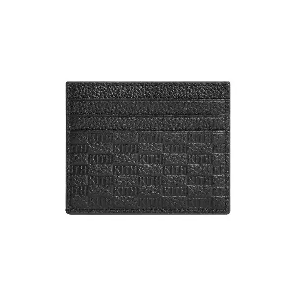 Kith Monogram Tumbled Leather Card Holder