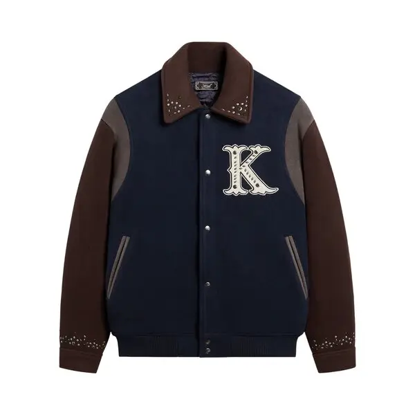 Kith Melton Wool Studded Varsity Jacket 'eve