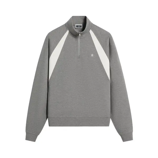 Kith Ponte Novak Quarter Zip 'medium Heather