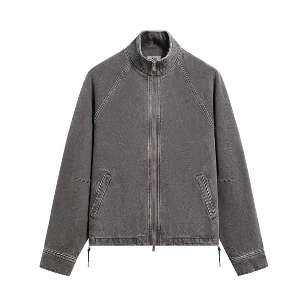 Kith Herringbone Denim Efron Track Jacket 'mineral
