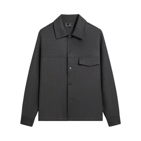 Kith Double Weave Montague Shirt 'dark Heather