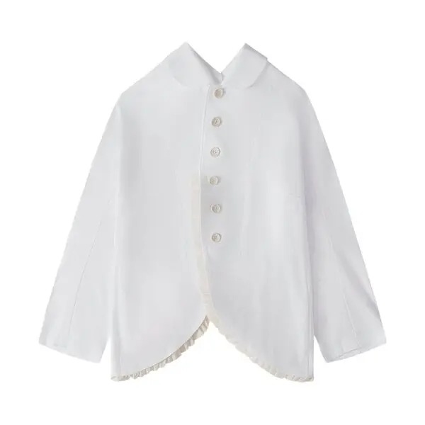 Tao Comme Des Garçons Collared Button Knit Jacket /ecru