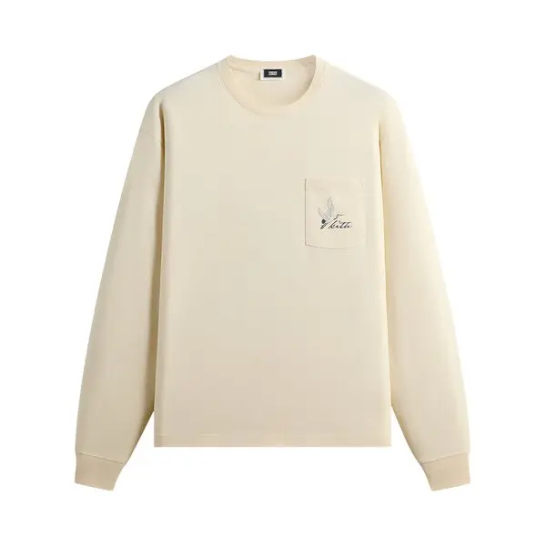 Kith Crane Horizon Long Sleeve Pocket Tee 'sandrift
