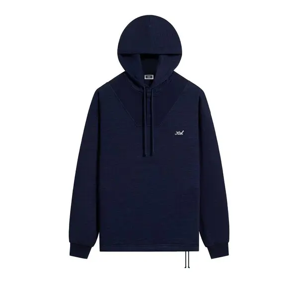 Kith Indigo Fleece Cropped Camden Hoodie 'raw Indigo - Blue
