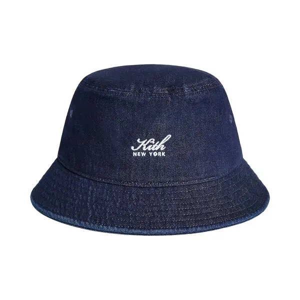 Kith Raw Denim Dawson Bucket Hat 'savin Wash - Black