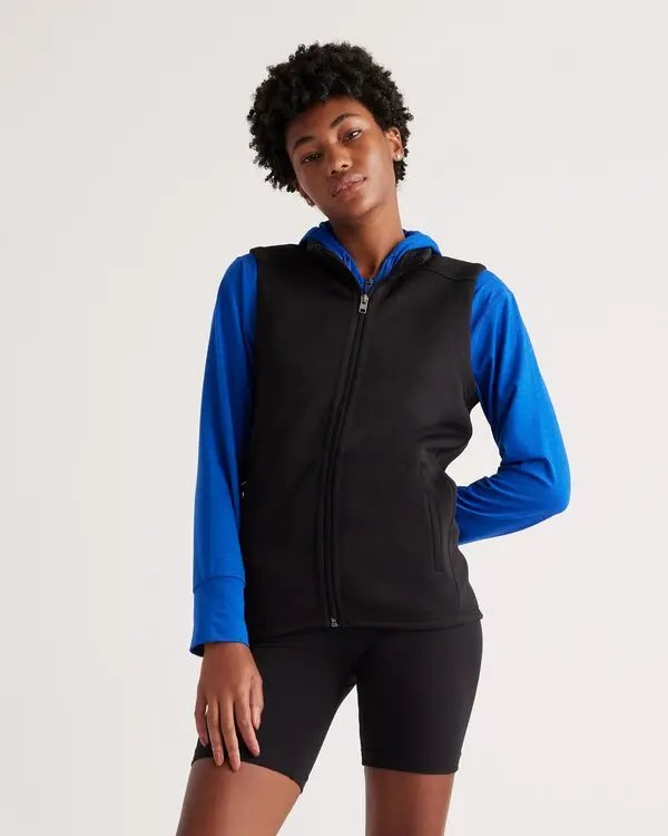 Quince Sweater-knit Fleece Full-zip Vest