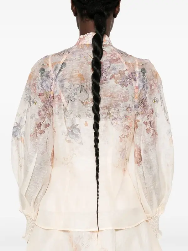 Zimmermann Ascent Linen And Silk Blouse