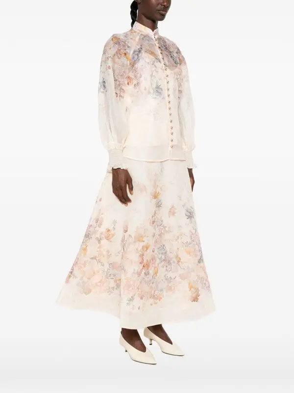 Zimmermann Ascent Linen And Silk Blouse